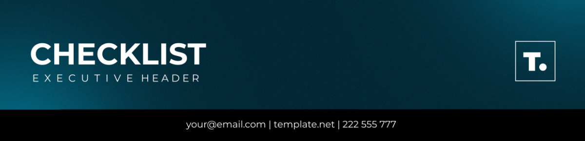 Checklist Executive Header Template - Edit Online & Download Example ...