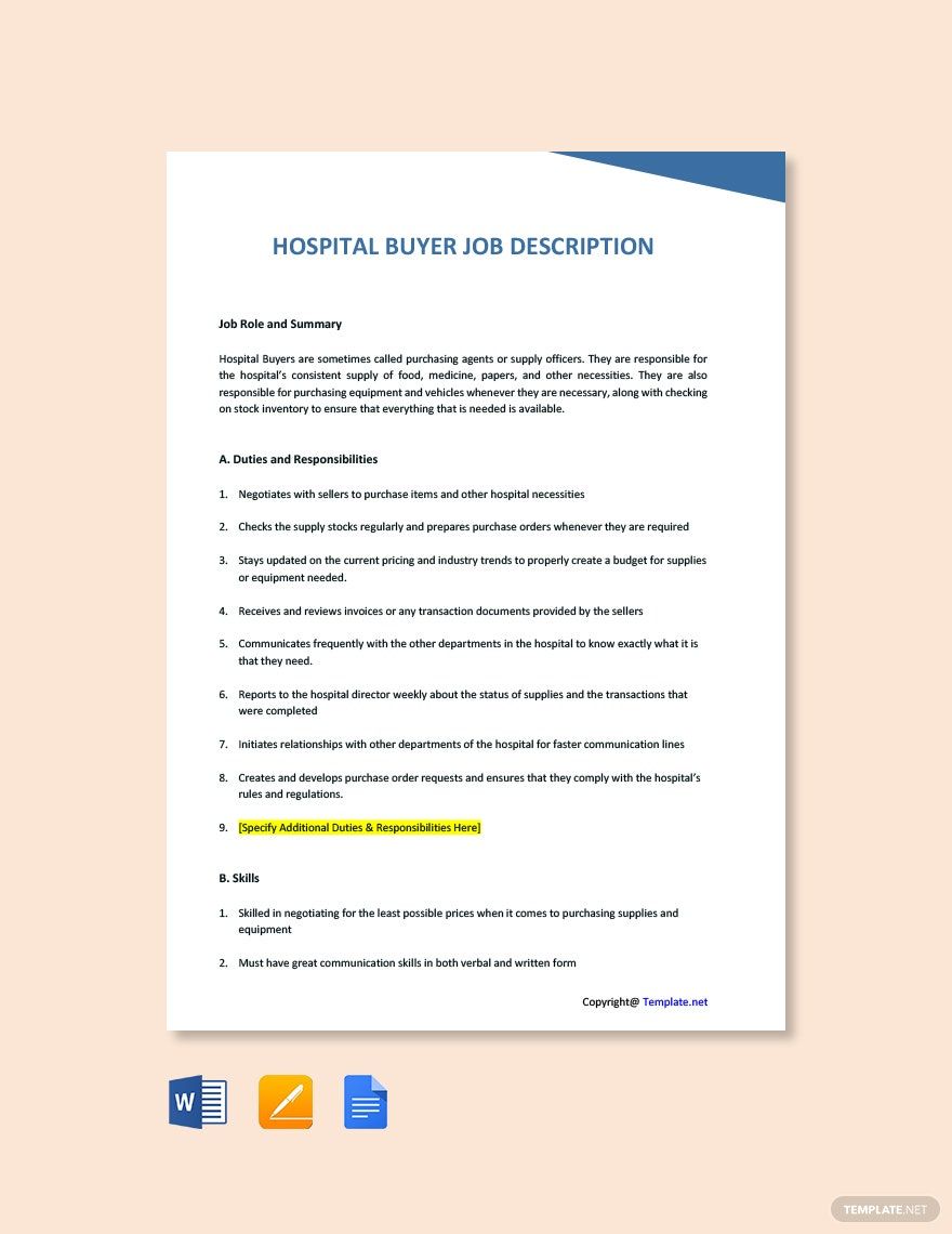 Free Hospital Buyer Job Ad And Description Template Download In Word free-hospital-buyer-job-ad-and-description-template-download-in-word