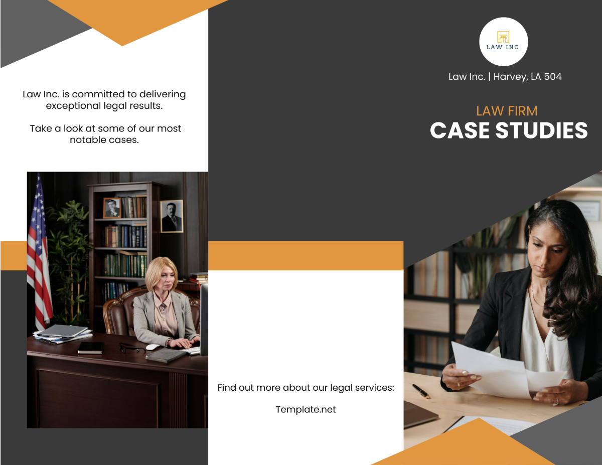 Law Firm Case Studies Brochure Template - Edit Online & Download ...
