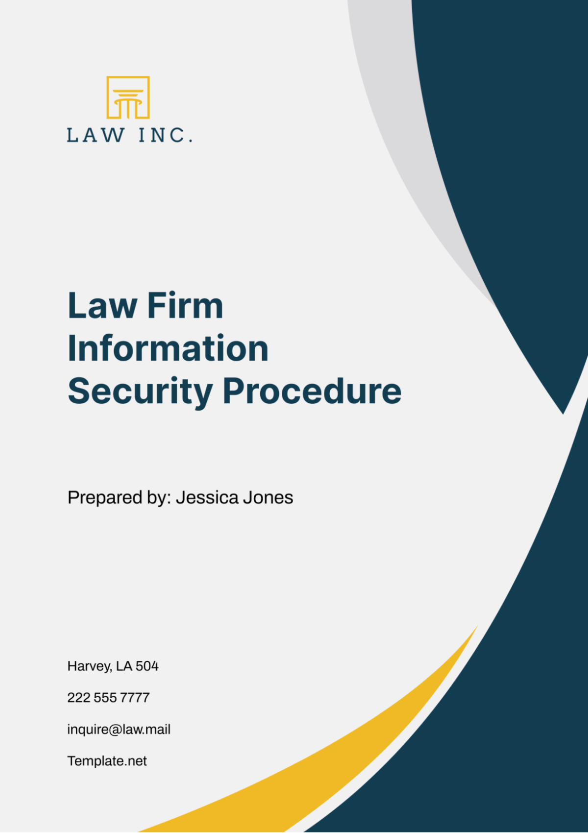 Law Firm Information Security Procedure Template - Edit Online & Download Example | Template.net