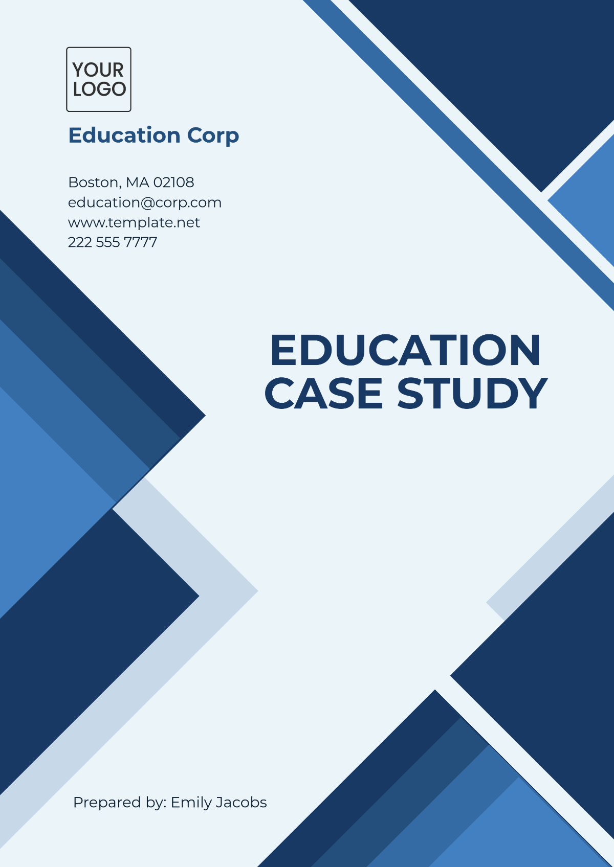 Free Case Study Professional Cover Page Template To Edit Online
