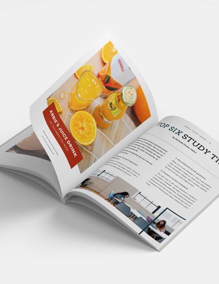 Minimal Student Magazine Template - InDesign, Word, Apple Pages ...