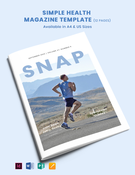 Health And Fitness Magazine Template - InDesign, Word, PDF | Template.net