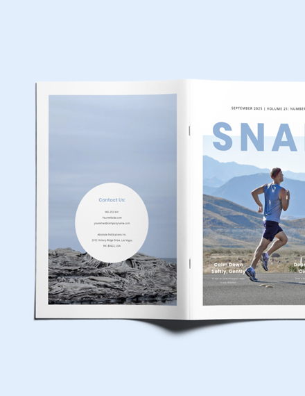 Simple Health Magazine Template - InDesign, Word, Apple Pages ...