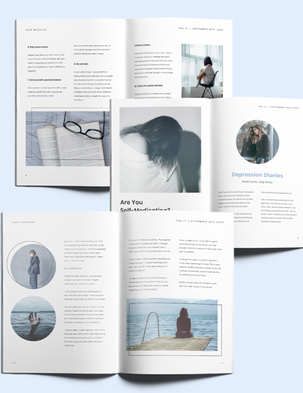 Simple Health Magazine Template - InDesign, Word, Apple Pages ...