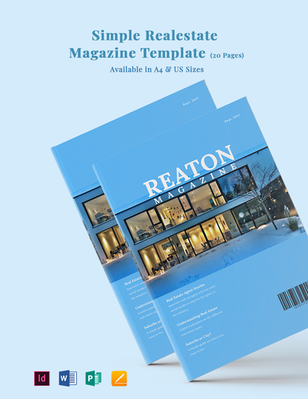 Elegant Real Estate Magazine Template - InDesign, Word, PDF | Template.net
