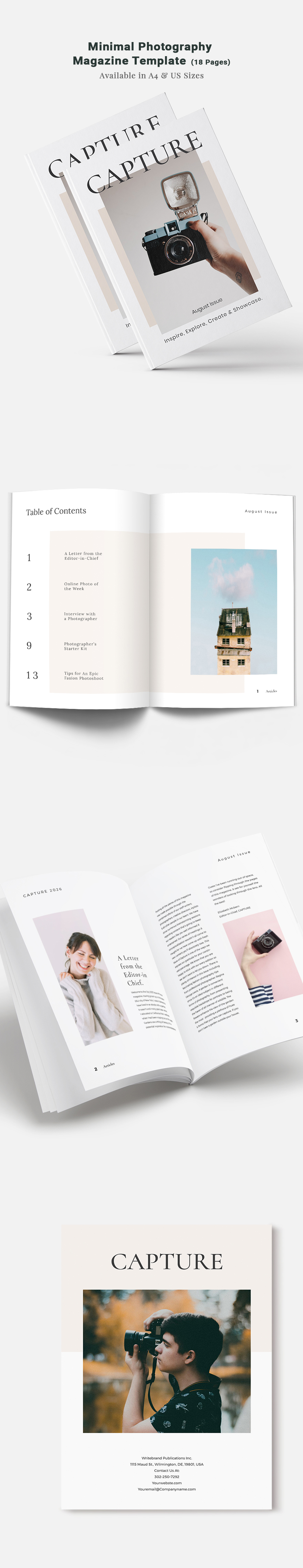 Digital Photography Magazine Template - InDesign, Word, PSD, Publisher ...