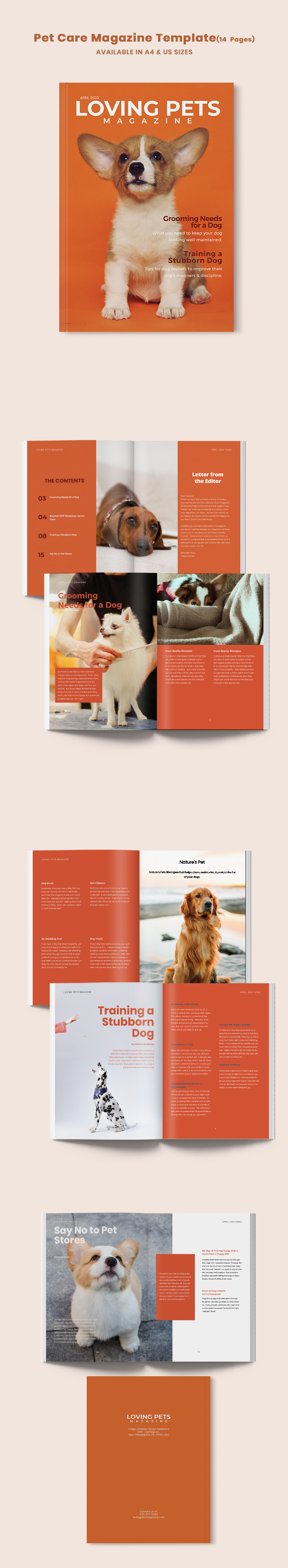 Pet Care Magazine Template - InDesign, Word, Apple Pages, Publisher ...