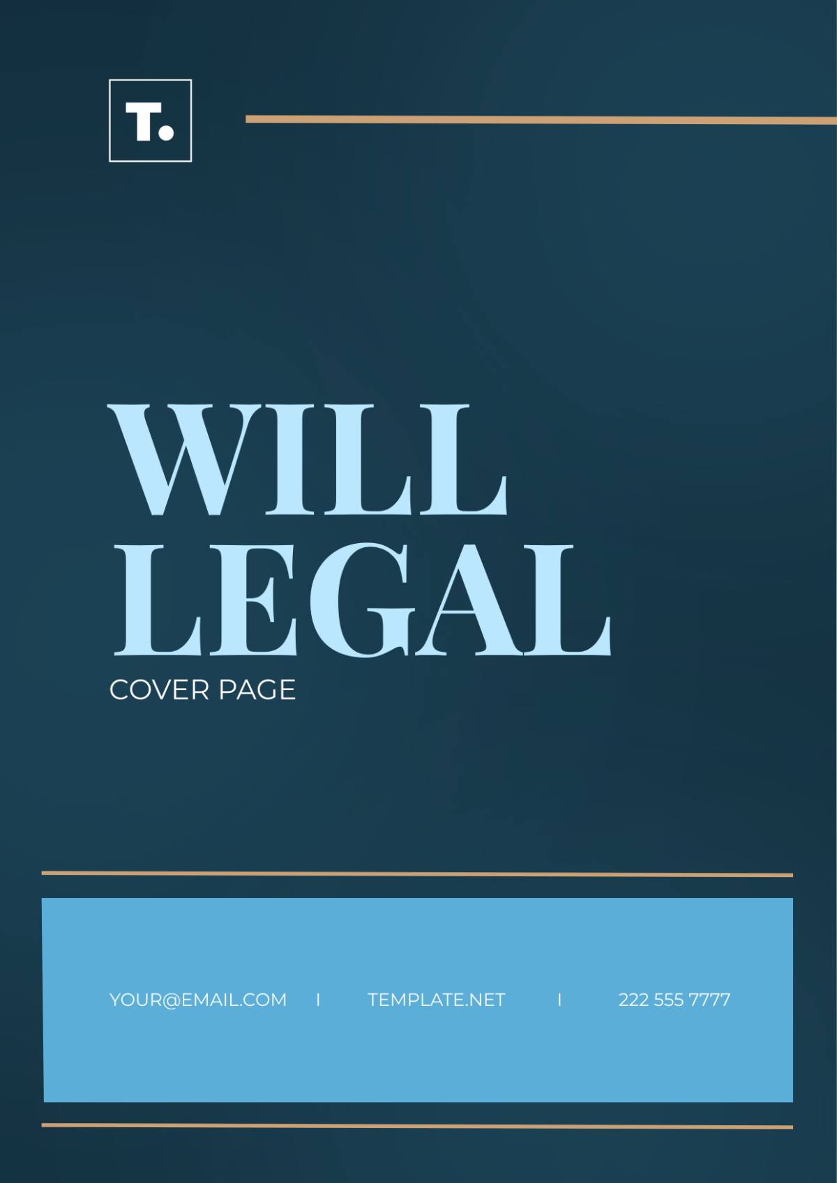 Will Legal Cover Page Template - Edit Online & Download Example ...