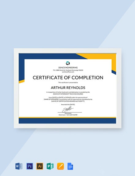 FREE Internship Certificate Letter Template - Word | Google Docs ...