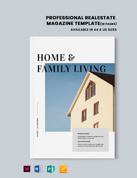 Professional Real Estate Magazine Template