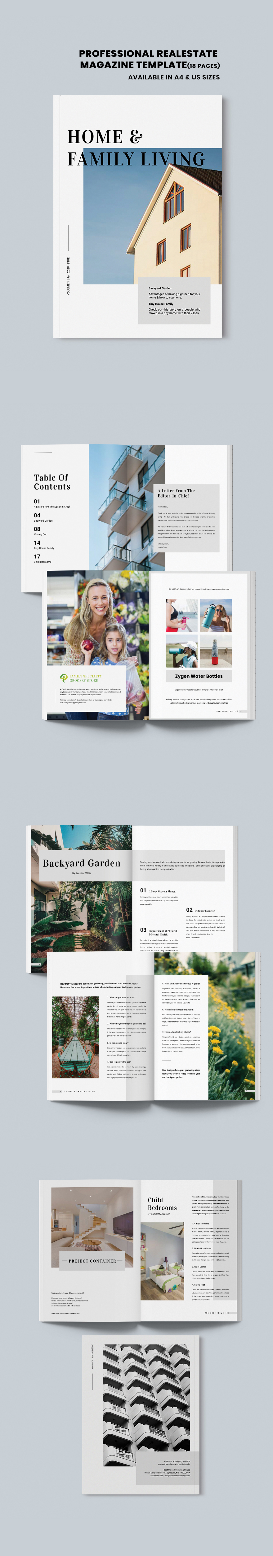 Sample Real Estate Magazine Template - InDesign, Word, Apple Pages ...