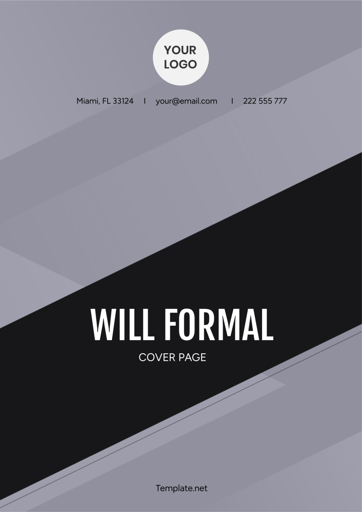 Will Formal Cover Page - Edit Online & Download Example | Template.net