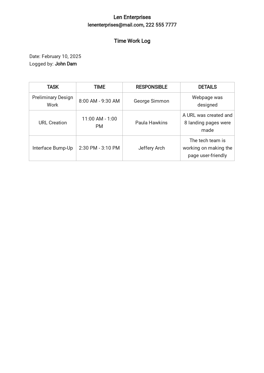 Daily Food Log Template Google Docs Word Apple Pages PDF