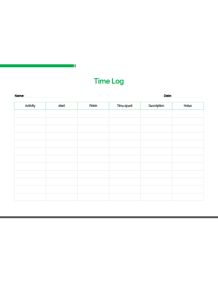FREE Time Card Template - PDF | Word (DOC) | Excel | InDesign | Apple ...