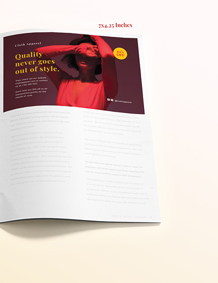 Commercial Fashion Magazine Ads Template - InDesign, PSD | Template.net