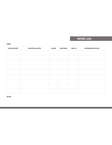 Daily Log Template - Word, Apple Pages | Template.net