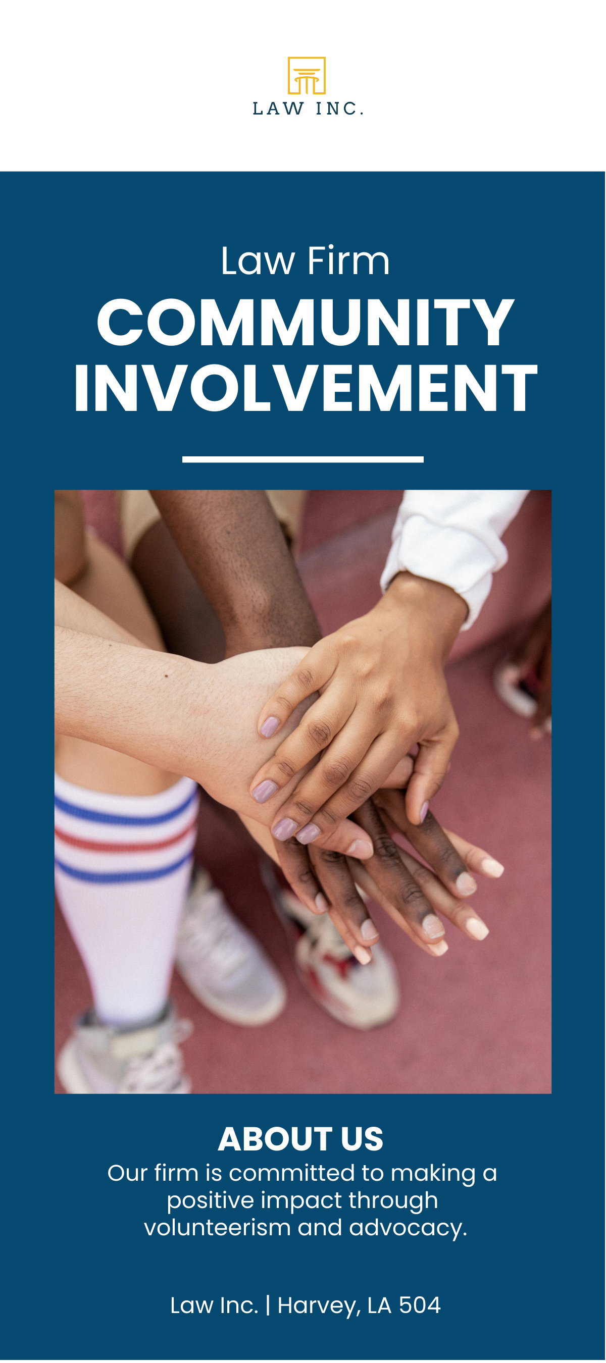 Law Firm Community Involvement Rack Card Template - Edit Online ...