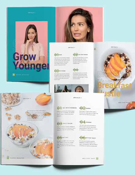 Free Printable Health Magazine Template - InDesign, Word, Apple Pages ...