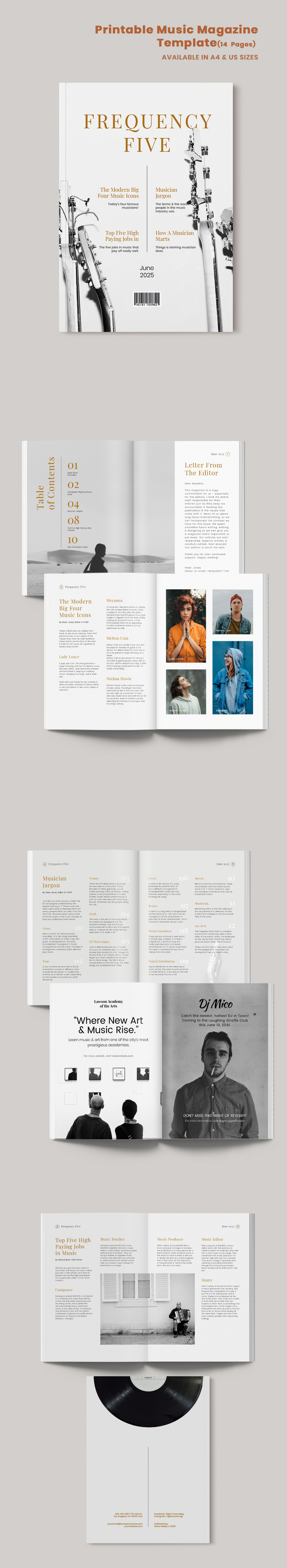 Printable Fashion Magazine Template - InDesign, Word, Apple Pages ...