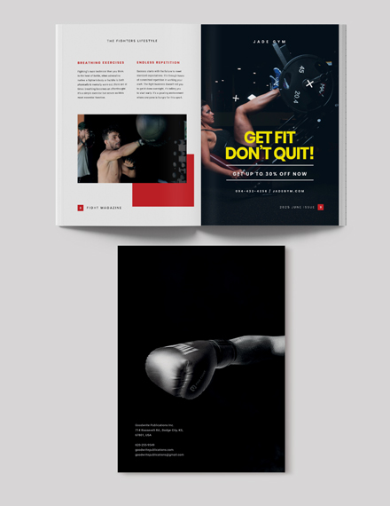 Printable Sports Magazine Template - InDesign, Word, Apple Pages ...