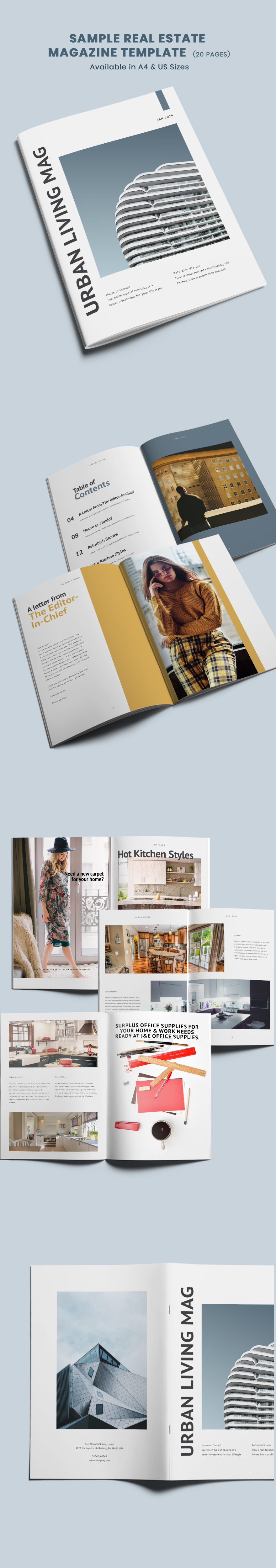 Free Blank Real Estate Magazine Template - InDesign, Word, PDF ...