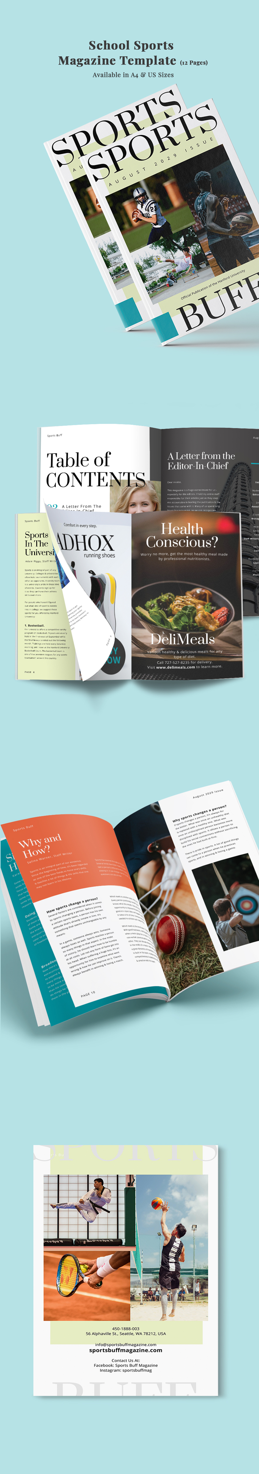 School Project Magazine Template - InDesign, Word, PDF | Template.net