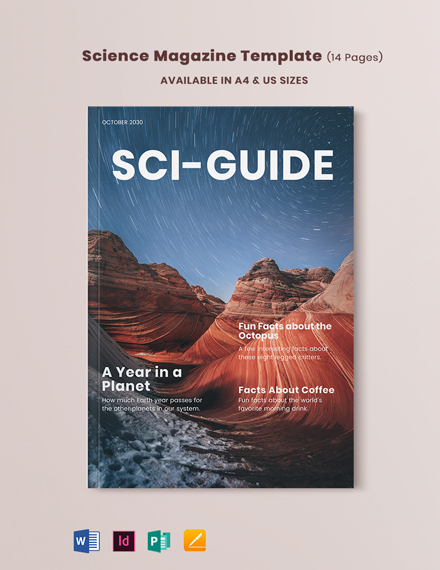 Science and Technology Magazine Template - InDesign, Word | Template.net
