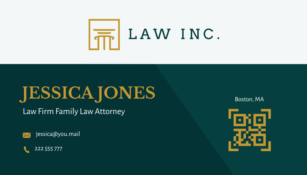 Law Firm Family Law Attorney Business Card Template - Edit Online ...