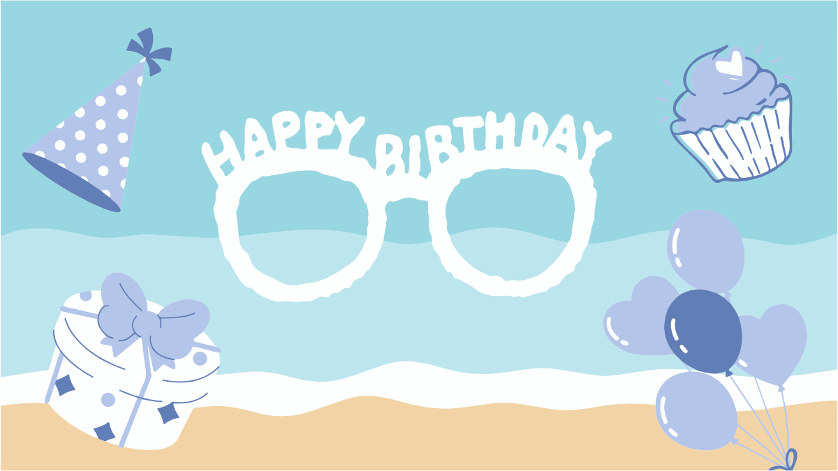Birthday Summer Background - Edit Online & Download Example | Template.net