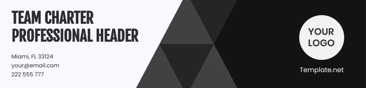 Team Charter Professional Header Template - Edit Online & Download ...