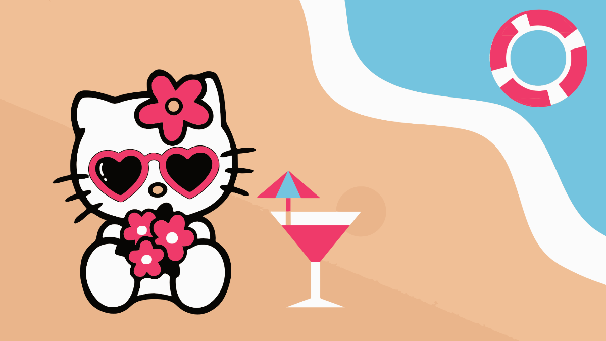 Hello Kitty Summer Background - Edit Online & Download Example ...