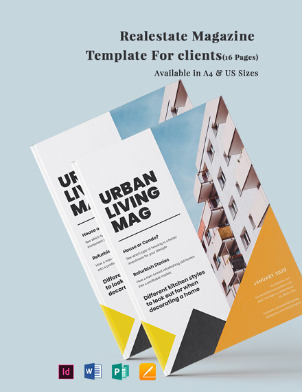 Real Estate Magazine Template For Clients