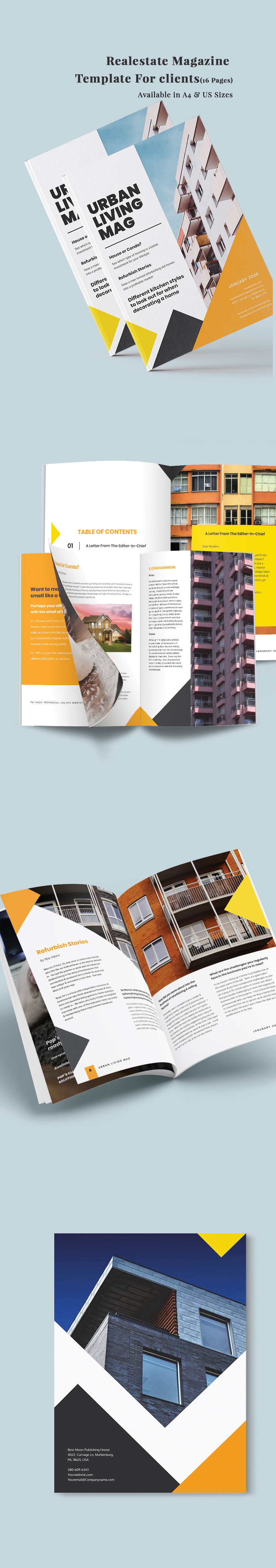 Sample Real Estate Magazine Template - InDesign, Word, Apple Pages ...