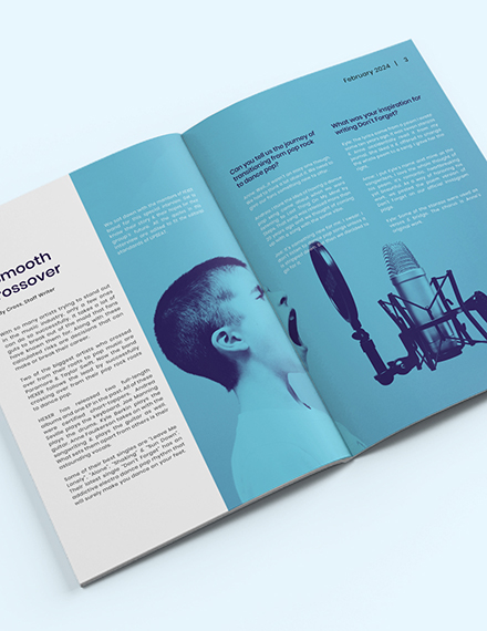 Modern Music Magazine Template - InDesign, Word, Apple Pages, Publisher ...