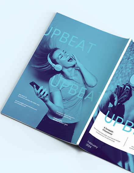 Modern Music Magazine Template - InDesign, Word, Apple Pages, Publisher ...