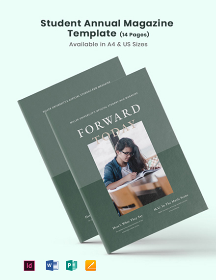 Free Basic Student Magazine Template - InDesign, Word | Template.net