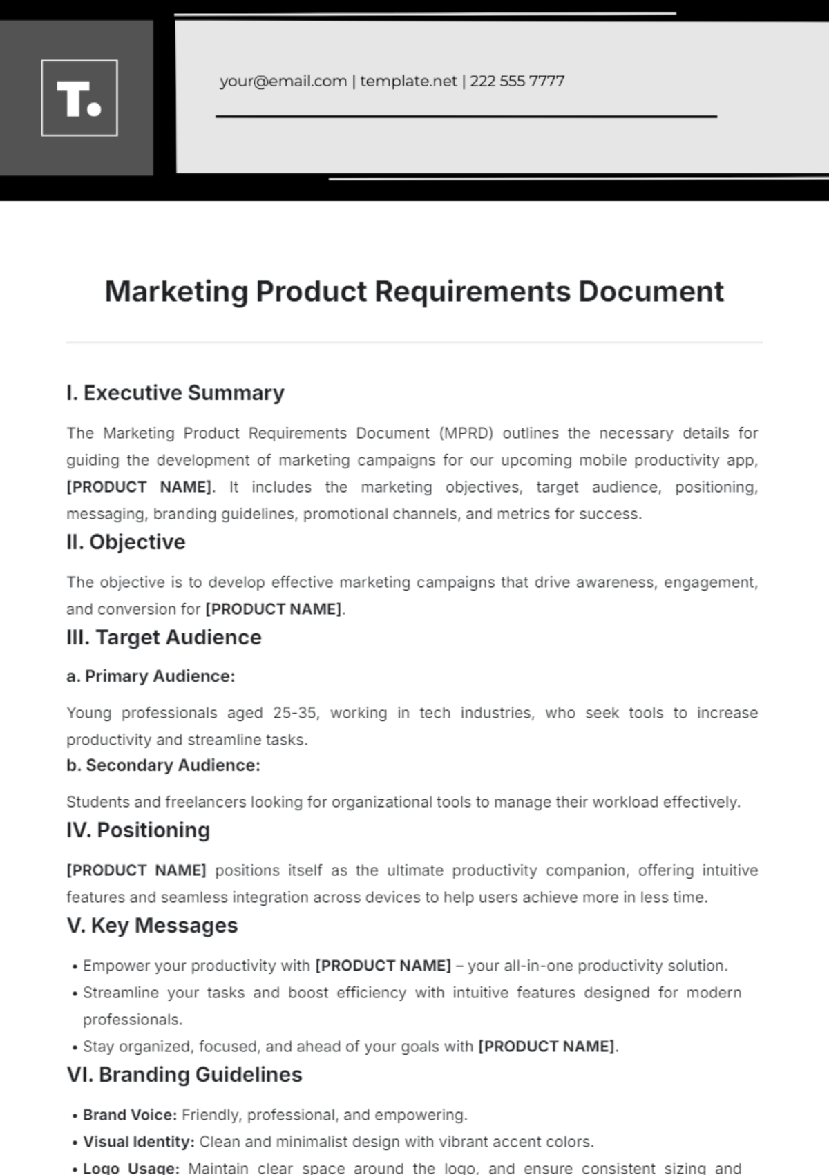 Free Product Requirements Document Templates To Edit Online Print Free Product Requirements Document Templates To Edit Online Print