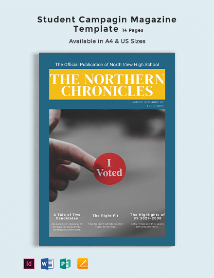 Student Campaign Magazine Template