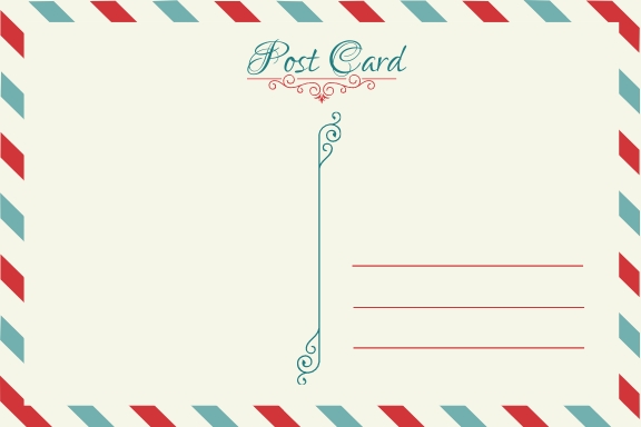 FREE Blank Modern Postcard Template - Word (DOC) | Illustrator | Publisher