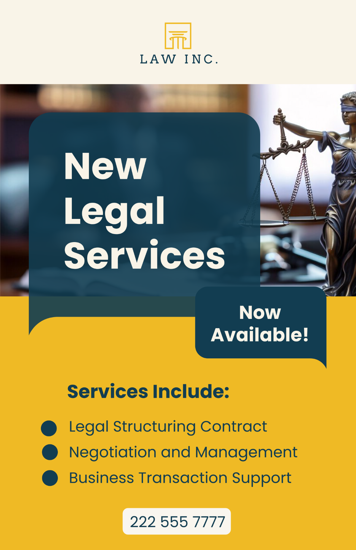 Law Firm Announcement Poster Template - Edit Online & Download Example ...