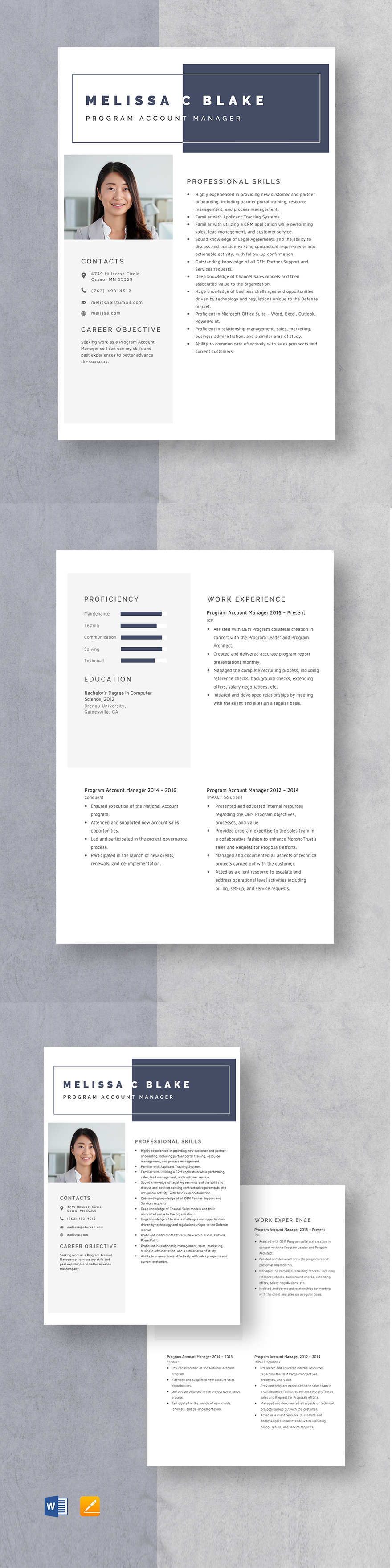 Program Account Manager Resume Template - Word, Apple Pages | Template.net