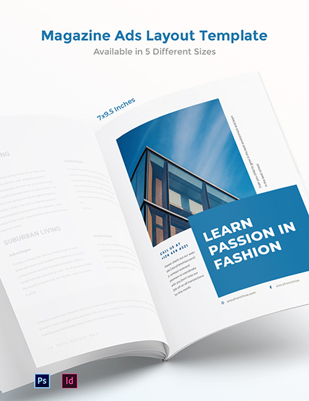 Magazine Ads Layout Template