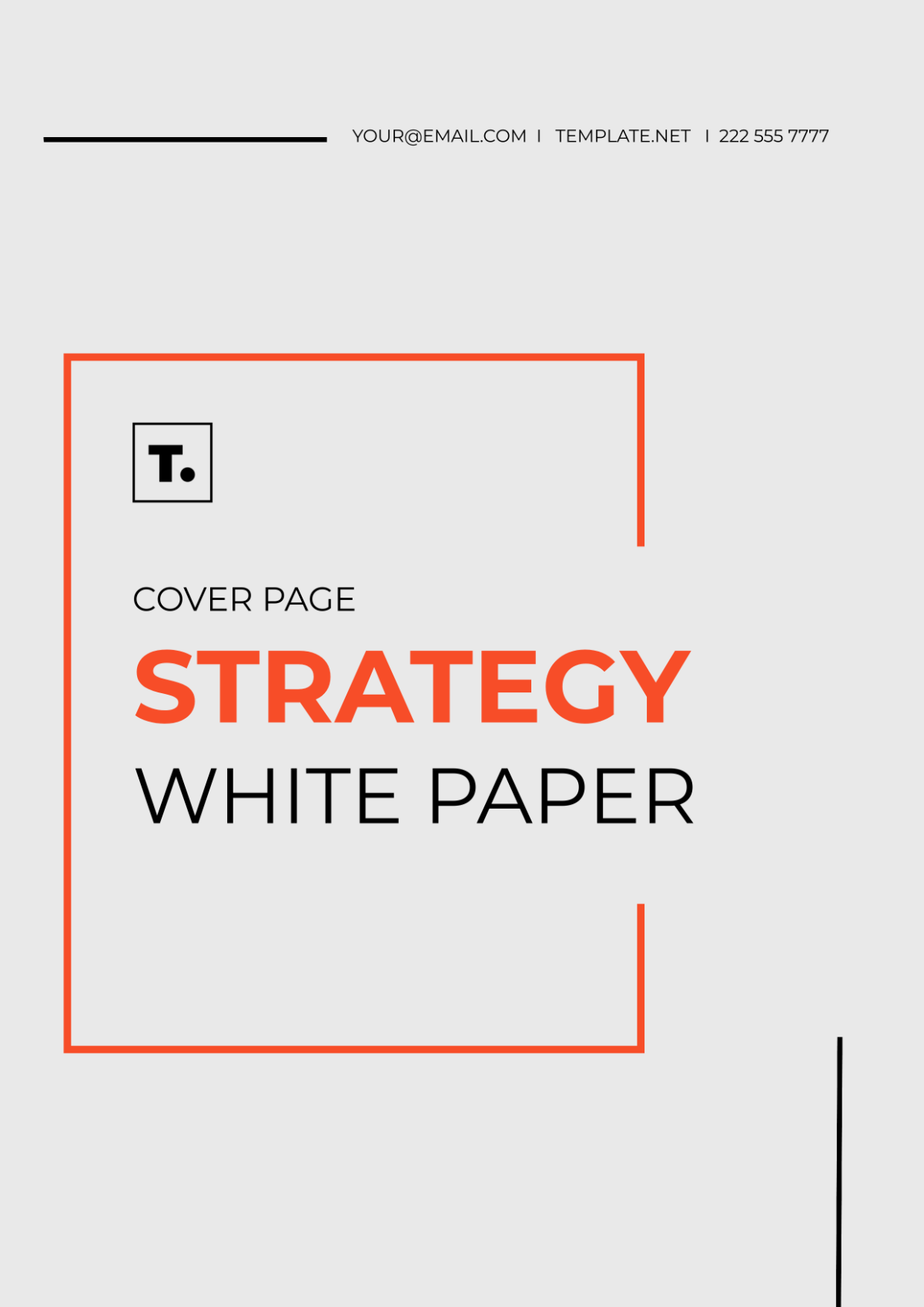 Strategy White Paper Cover Page Template - Edit Online & Download ...