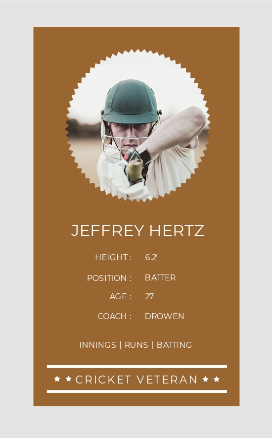 Vintage Trading Card Template Template - Illustrator, Word, Apple Pages ...