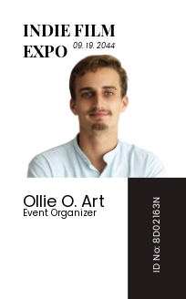 Free Event organizer ID Card Template