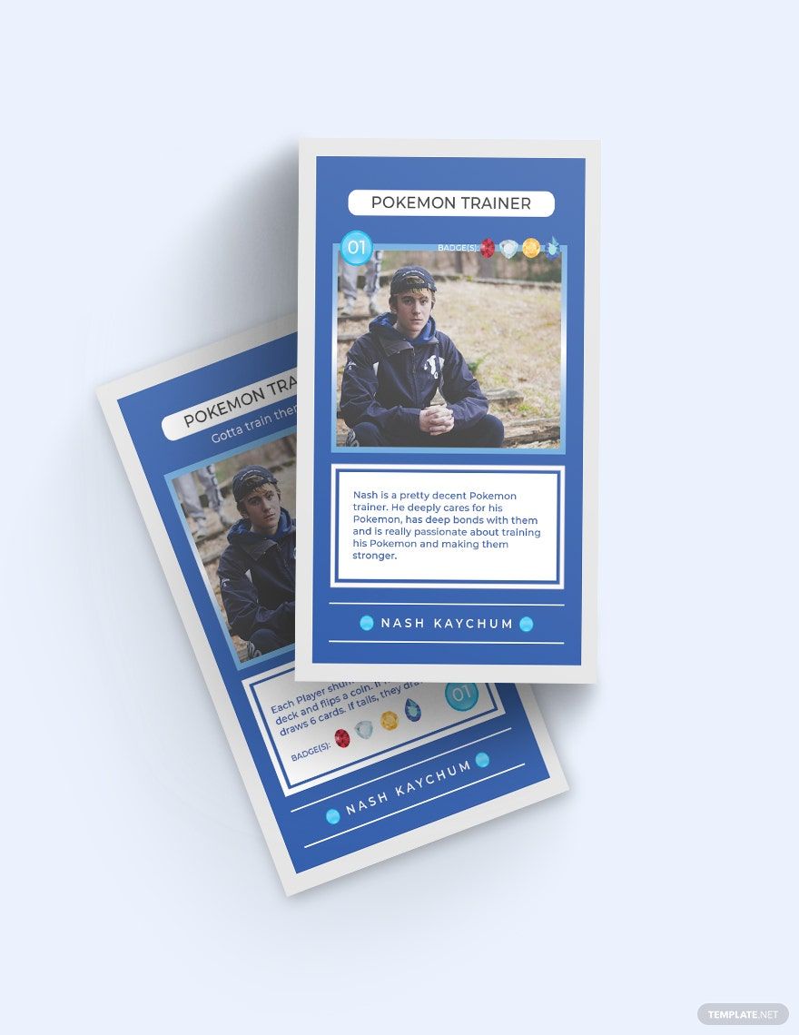Pokemon Trading Card Template Download In Word Illustrator PSD 