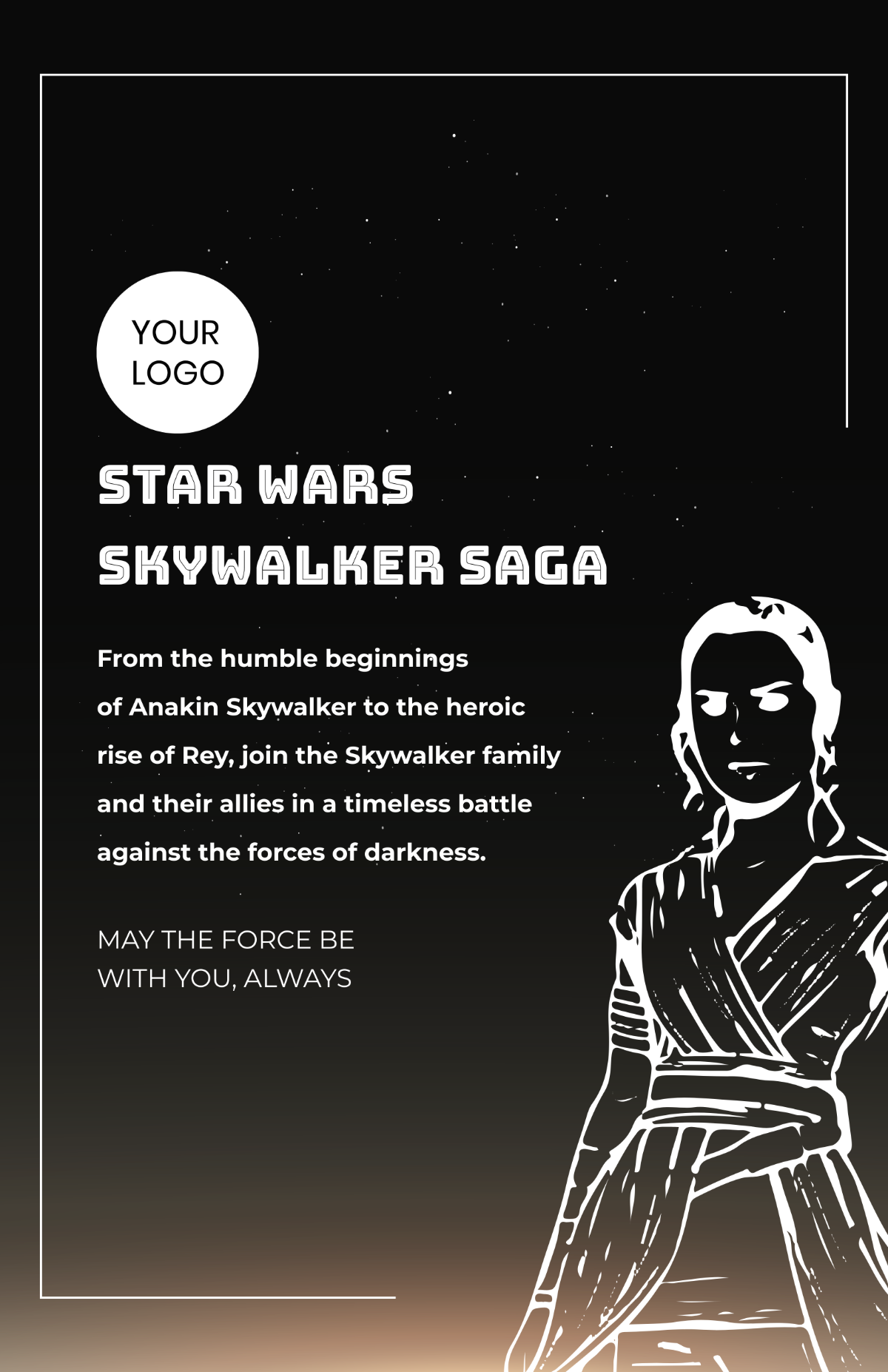 Star Wars Skywalker saga Poster Template - Edit Online & Download ...