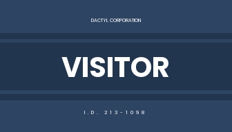 Company Visitor ID Card Template