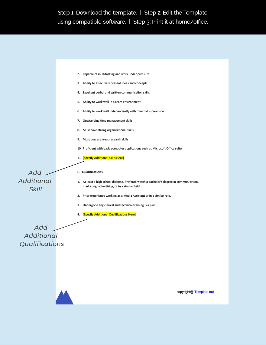 Media Assistant Job Ad And Description Template Download In Word media-assistant-job-ad-and-description-template-download-in-word